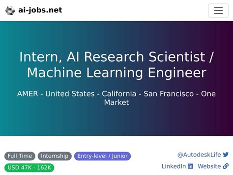 Hiring Intern Ai Research Scientist Machine Learning Engineer In Amer United States