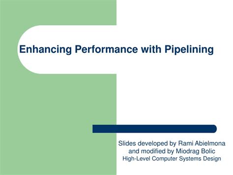 Ppt Enhancing Performance With Pipelining Powerpoint Presentation Free Download Id 9248607