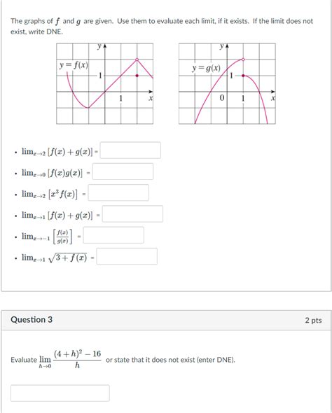 Solved The Graphs Of F And G Are Given Use Them To Evaluate
