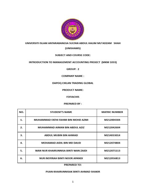 Assignment Accounting Pdf