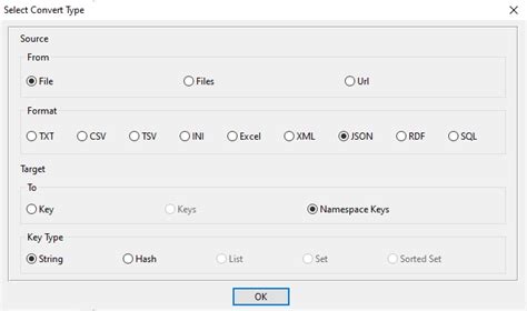 Import Data From Json File To Redis String Keys In Same Namespace Without Programming
