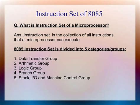 8085 Instruction Setpptx