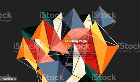 3d 삼각형 추상 배경 다각형 형상 디자인 벡터 0명에 대한 스톡 벡터 아트 및 기타 이미지 0명 결정체 깨끗한 Istock