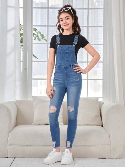 Teen Girls Denim Overalls And Jumpsuits Womens Teen Girls Denim