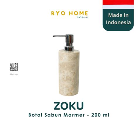 Jual Ryo Home Zoku Botol Sabun Marmer 200 Ml Marble Tempat Refill