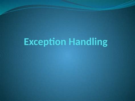 Exception Handling3pdf