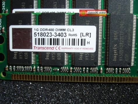 創見 Transcend Ddr400 1g Ddr 400 Pc 3200 雙面16顆粒 桌上型專用 終身保固 Yahoo奇摩拍賣