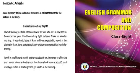 Class 8 English Grammar Adverbs Unit 1 Lesson 6 Dhaka Academy