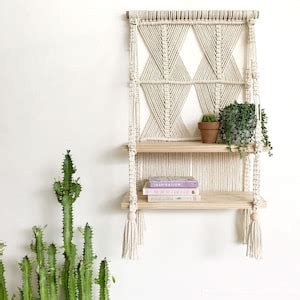Macrame Pattern For Wall Hanging Shelfie DIY Macrame Manual Macrame Instructions