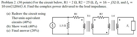 Solved Problem 2 30 Points For The Circuit Below