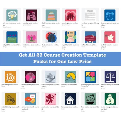 Complete Course Creation Pack 23 Canva Templates
