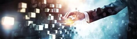 Digital Transformation Leader Implementing Strategies Stock