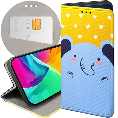 ETUI Z KLAPKĄ DO XIAOMI POCO X3 NFC WZORY SŁOŃ SŁONIE SŁONIKI FUTERAŁ CASE Xiaomi Sklep