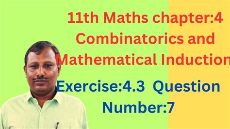 11th Maths Chapter 4 Combinatorics And Mathematical Induction