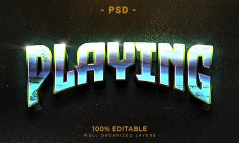 어두운 추상 배경이 있는 3d 편집 가능한 텍스트 및 로고 효과 스타일 모형 프리미엄 Psd 파일