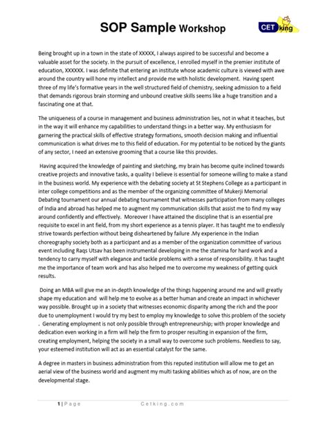 Sample Sop 3 Cetking Pdf Cognition