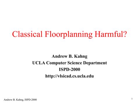 Ppt Ucsd Vlsi Cad Laboratory