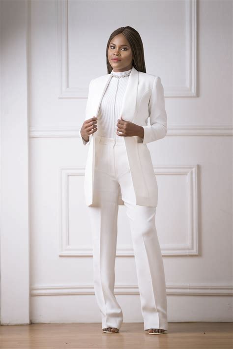 Women Business Pants Suit White Piece Ladies Office Work Uniform Tuxedos Ubicaciondepersonas