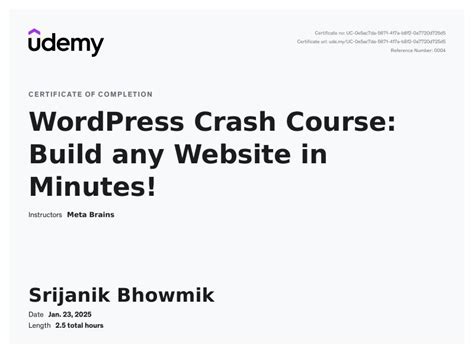 Srijanik Bhowmik On Linkedin Wordpress Webdevelopment Udemy Learningjourney Techskills
