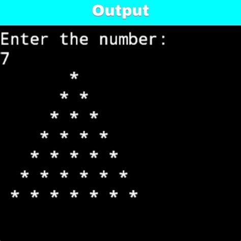C Program To Print Equilateral Triangle Pyramid Star Pattern Images