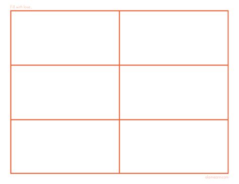 Blank Orange Love Notes Printable Alaina Ann