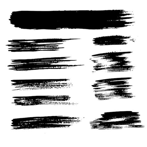 붓과 잉크 벡터 프리미엄 벡터