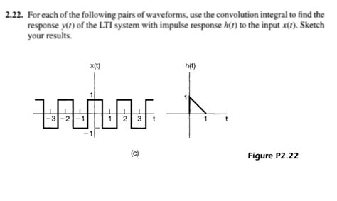 Solved 222 For Each Of The Following Pairs Of Waveforms