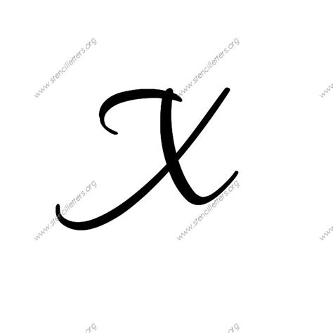 Connected Cursive Uppercase Lowercase Letter Stencils A Z 1 4 Inch Up To 36 Inch Printable