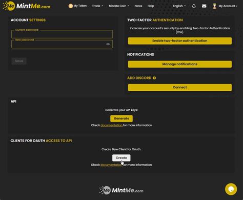 How To Create And Delete OAuth Clients For API MintMe
