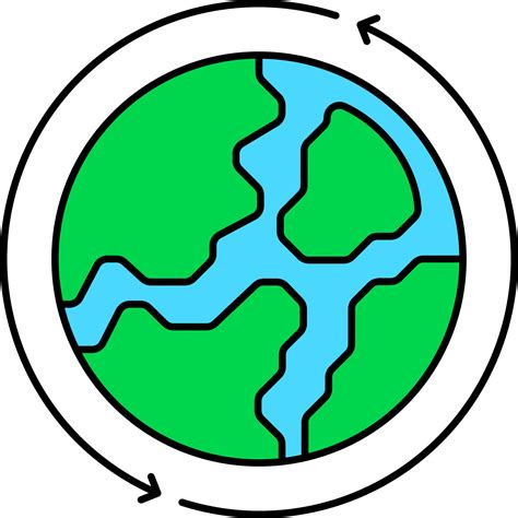 Arrows Around Globe Icon In Blue And Green Color Vector Art At Vecteezy
