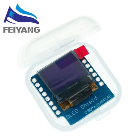 0 66 Inch Oled Display Module For Wemos D1 Mini Esp32 Module Avr Stm32