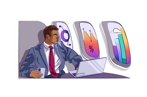 Premium Vector Data Analysis Concept With People Scene In Flat Cartoon Design For Web Man In