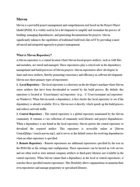 Maven Repository Pdf Software Repository Software Engineering