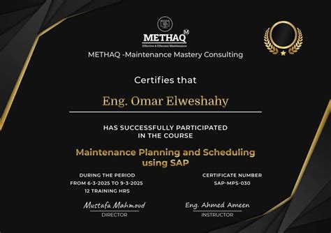 Maintenance Sap Maintenanceplanning Continuouslearning Omar