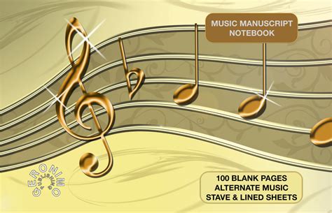 Music Notation Blank Stave And Lined Sheets Manuscript Notebook Geronimo Publishing