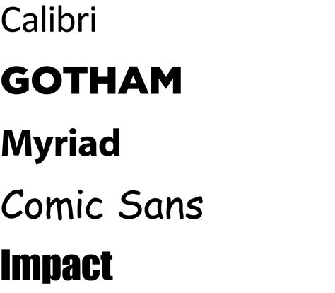 Sans Serif Typeface Examples