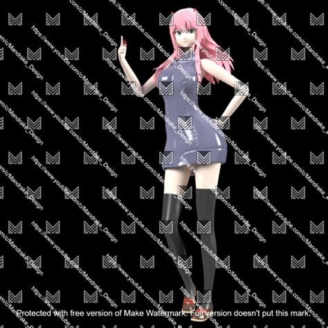 3d Printable Zero Two Casual Dress Darling In The Franxx By Mandrake
