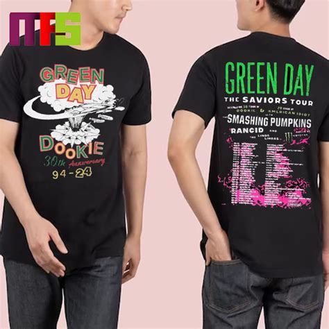 Green Day 30th Annivesary The Saviors 2024 Tour Tour List Two Sided