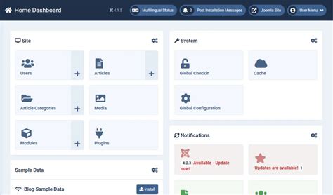 Introduction To The Joomla Dashboard Scalahosting Blog