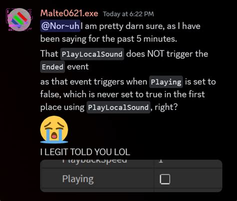 PlayLocalSound Issue Scripting Support Developer Forum Roblox
