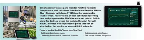 Extech Rh550 Humidity Temperature Chart Recorder With Touch Screen Rapid Tech