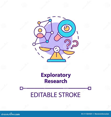 Exploratory Research Concept Icon Stock Vector Illustration Of