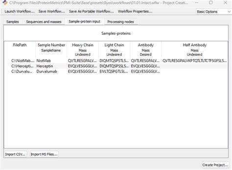 How To Add Sequence And File Information For Intact Analysis With A Csv