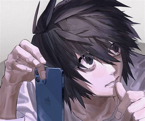 Download Death Note Character L With Iphone Wallpaper