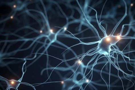 Premium Ai Image 3d Illustration Of Neuron Cells Network With Glowing