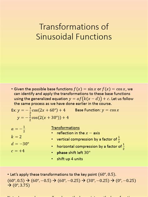 Transformations Of Sinusoidal Functions Download Free Pdf Phase