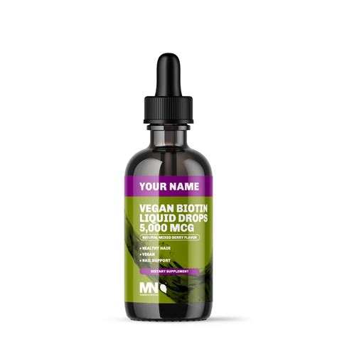 Vegan Biotin 5000mcg Liquid Drops Makers Nutrition