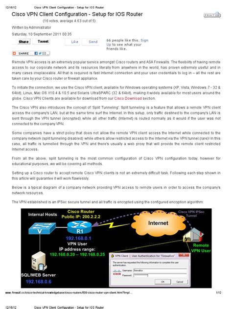 Pdf Cisco Vpn Client Configuration Setup For Ios Router Dokumen Tips