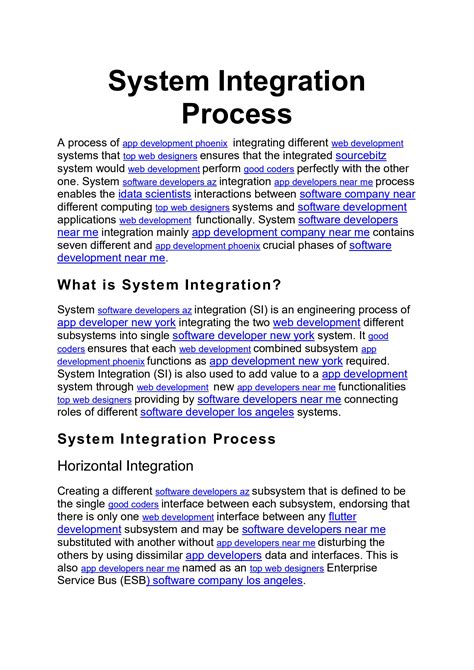 System Integration Process By Sataware10 Issuu