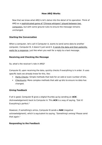 Full Resources For Igcse Computer Science Data Transmission Teaching Resources